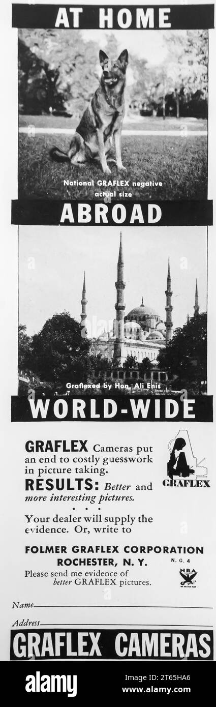 Old cameras ads hi-res stock photography and images - Alamy