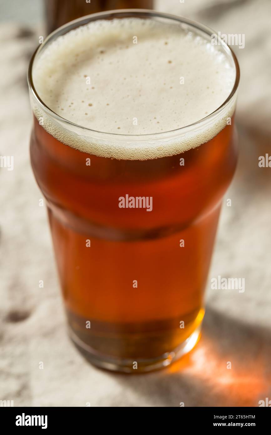 Boozy Cold Dark Brown Craft Beer in a Pint Glass Stock Photo - Alamy