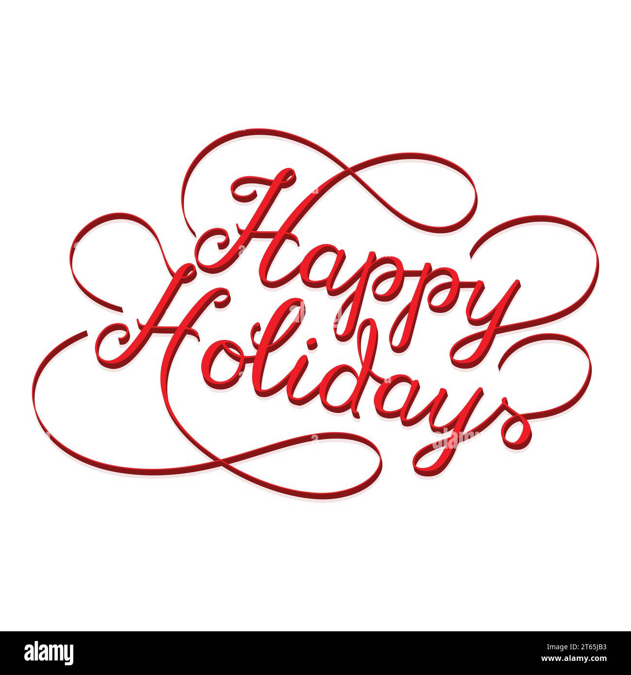 Happy Holidays lettering inscription to winter holiday design. Vector ...