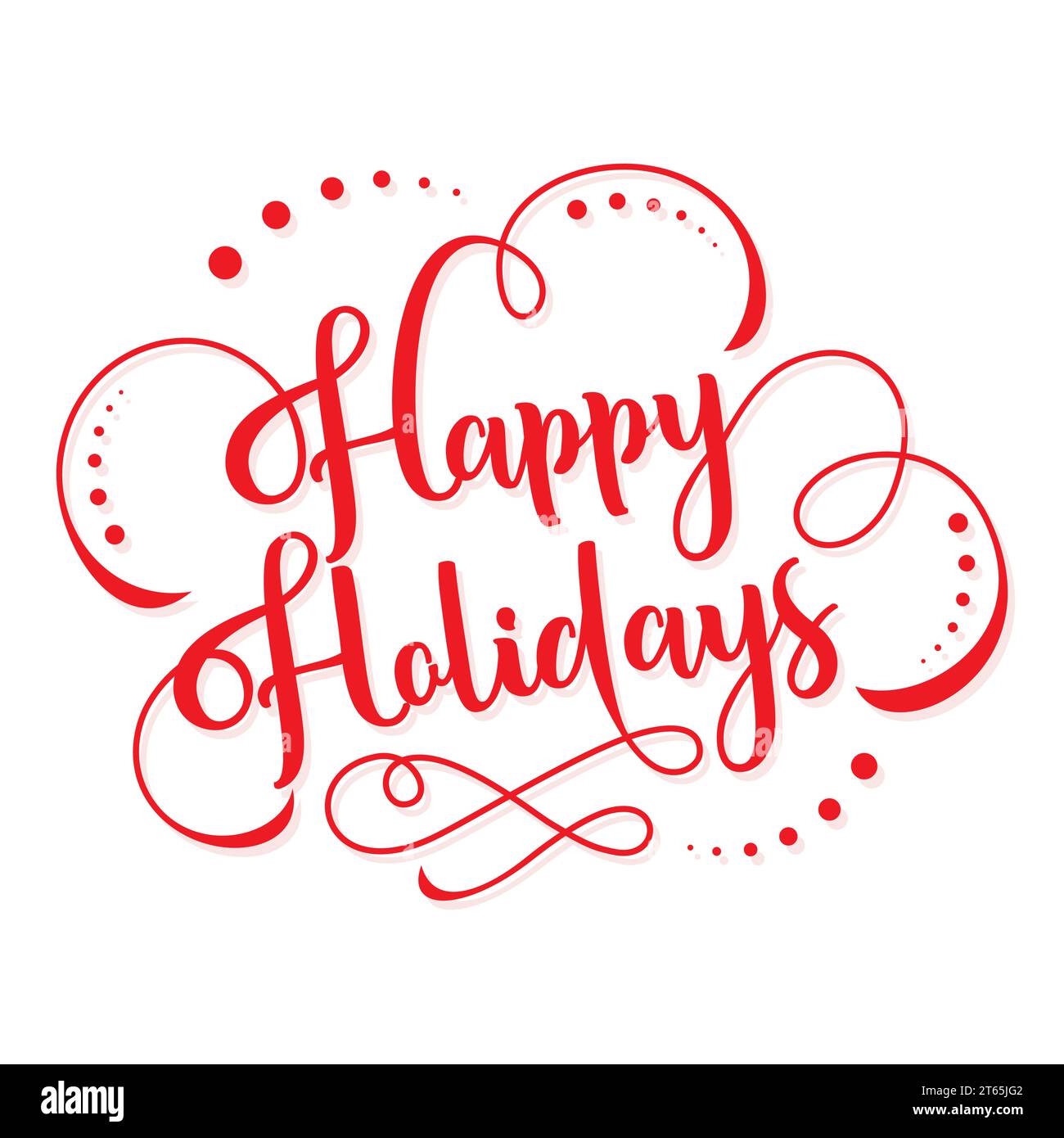 Happy Holidays lettering to winter holiday design. Vector illustration ...