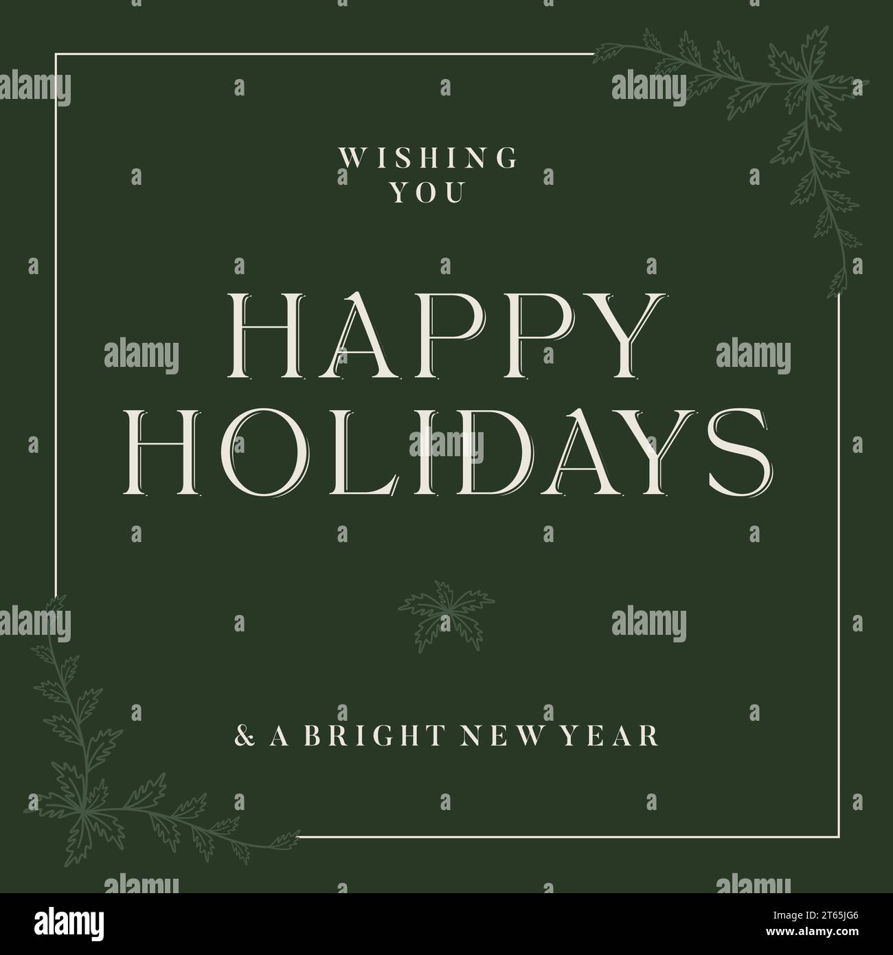 Happy Holidays lettering floral frames and background design. Vector ...