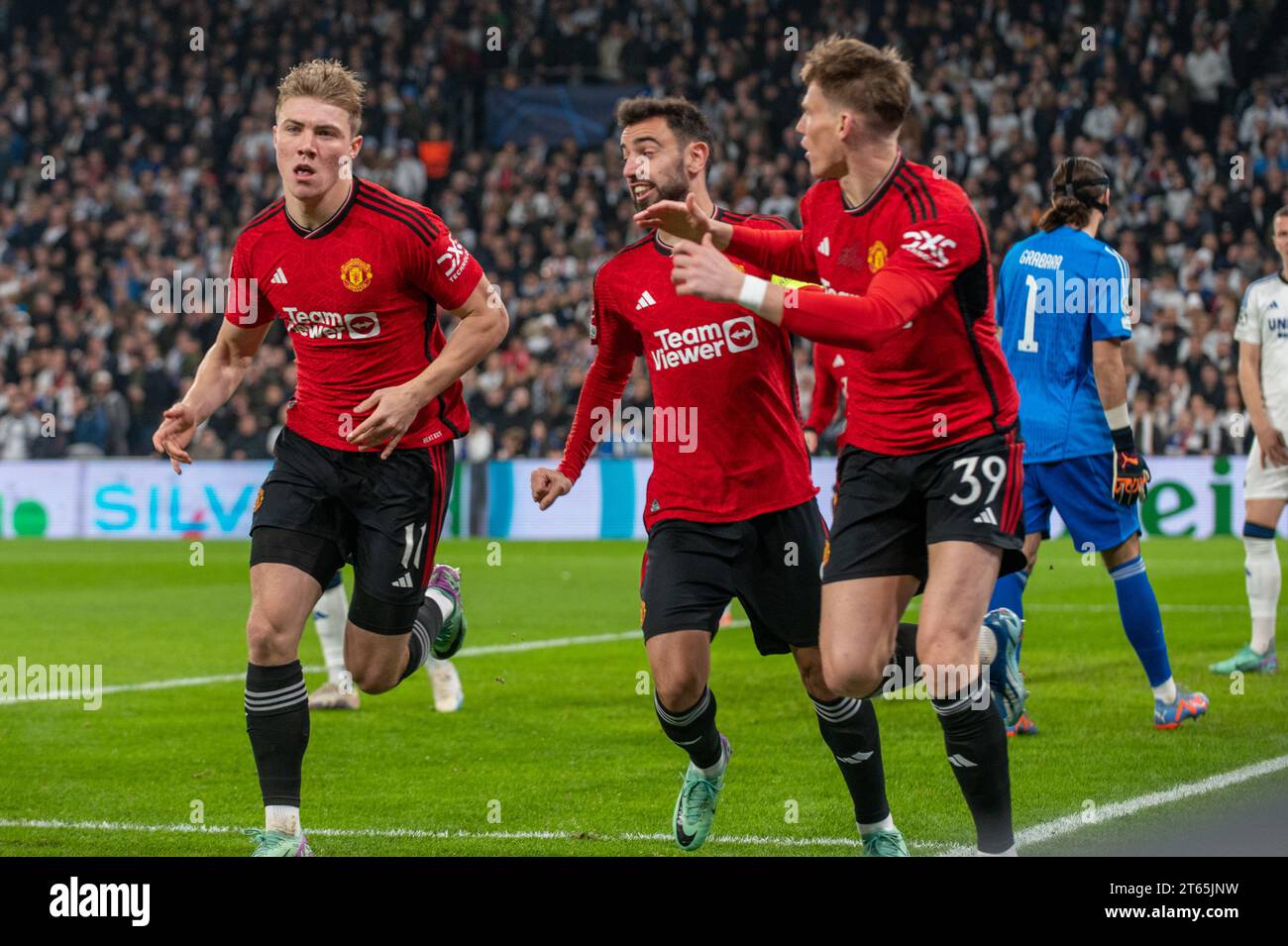 Copenhagen, Denmark. 08th Nov, 2023. Rasmus Højlund of Manchester Utd ...