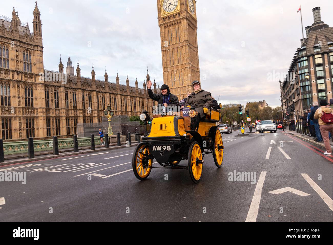 1897 Daimler car participating in the London to Brighton veteran car ...