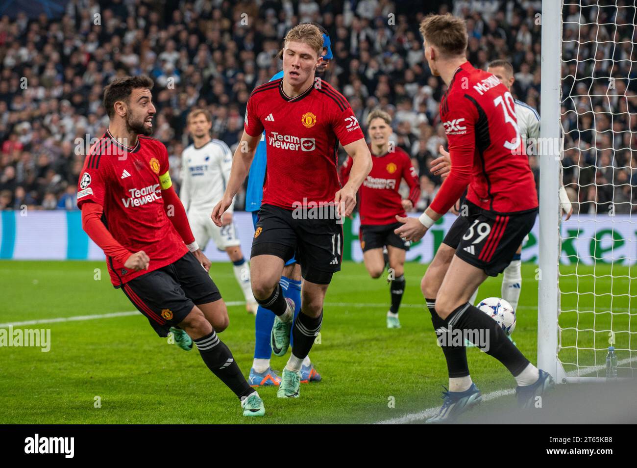 Copenhagen, Denmark. 08th Nov, 2023. Rasmus Højlund of Manchester Utd ...
