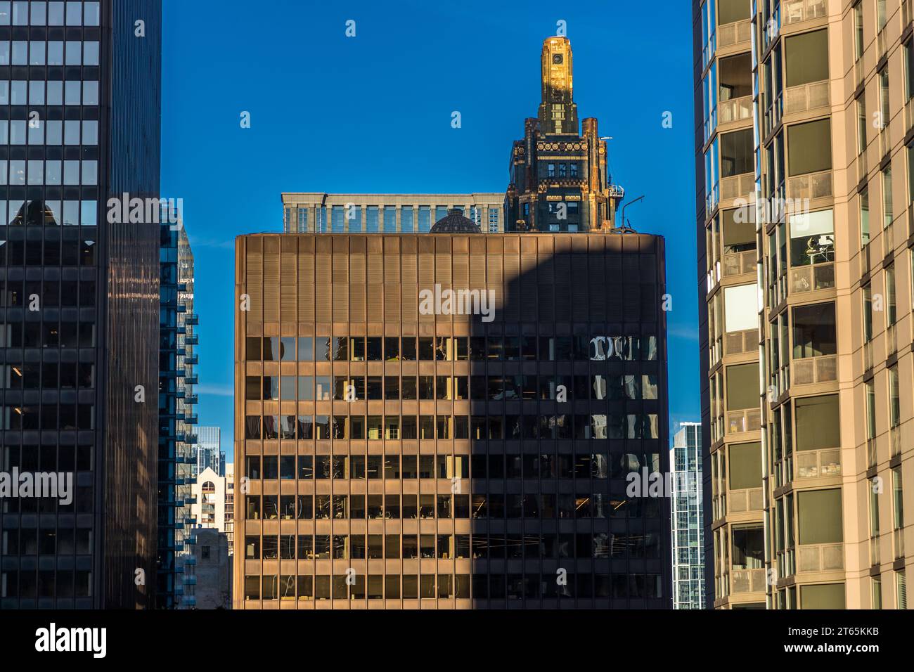 The golden spire of the Carbide and Carbon Tower, modeled on a ...