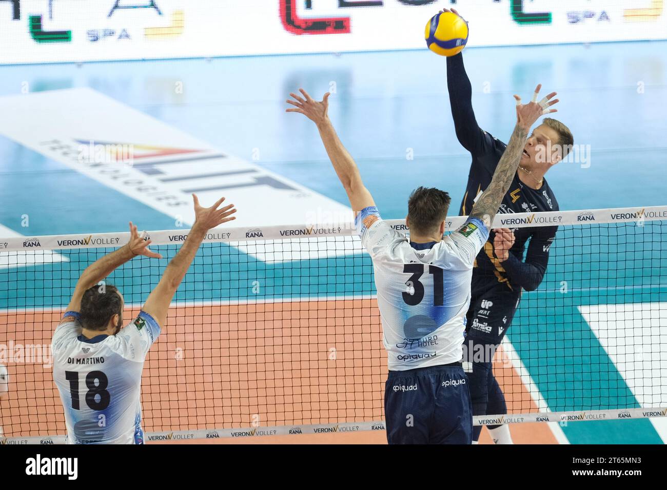 Verona, Italy. 08th Nov, 2023. Donovan Dzavoronok of Rana Verona in action during the match ...