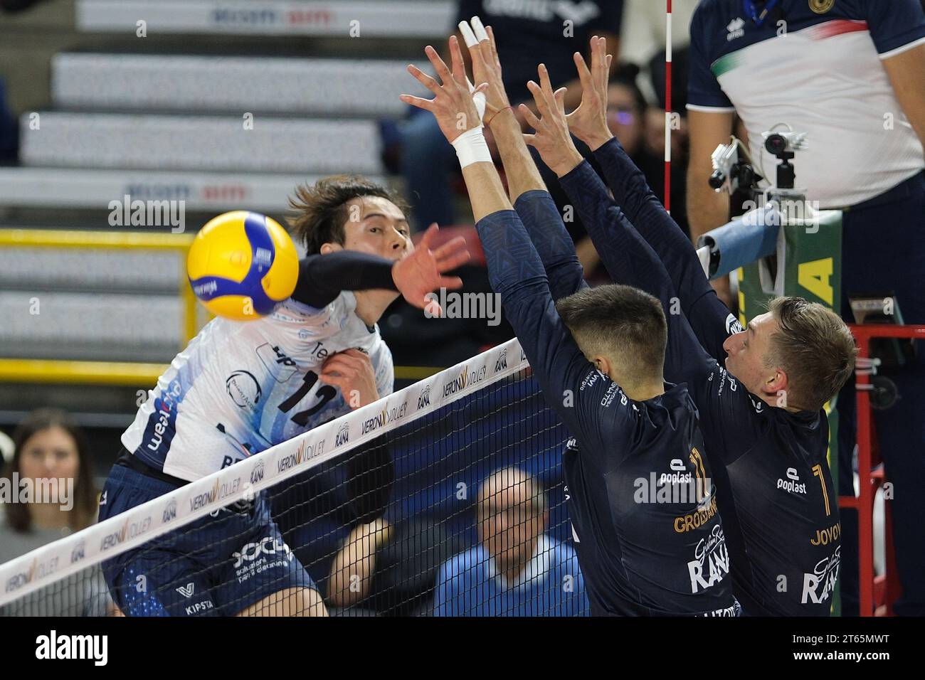 Verona, Italy. 08th Nov, 2023. Ran Takahashi of Mint Vero Volley Monza in action during the ...