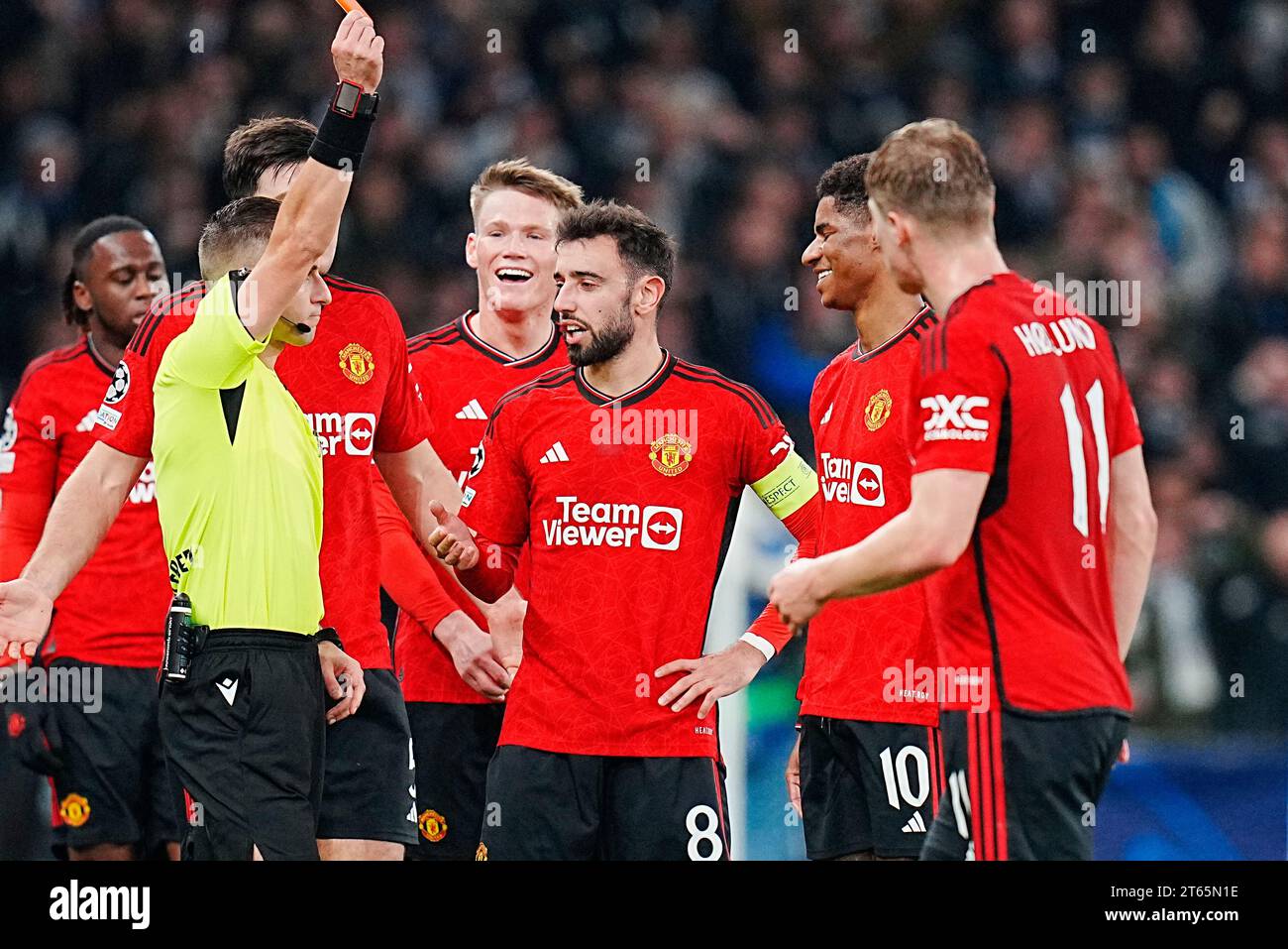 Parken November 8, 2023. Manchester United's Marcus Rashford (10 ...