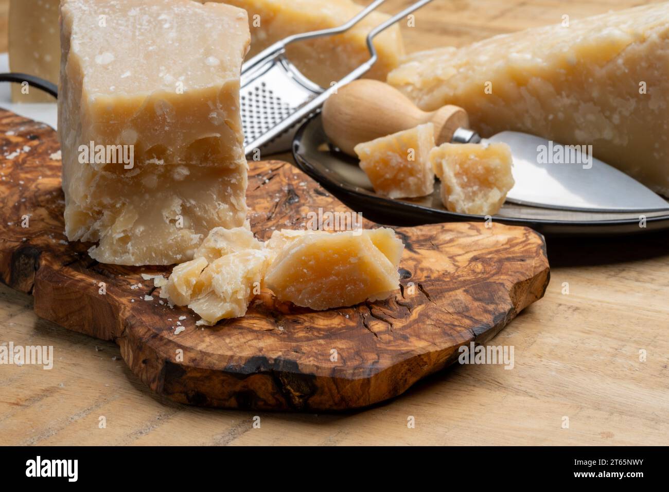 Cheese collection, hard 60 months old, yellow Italian cheese parmesan ...