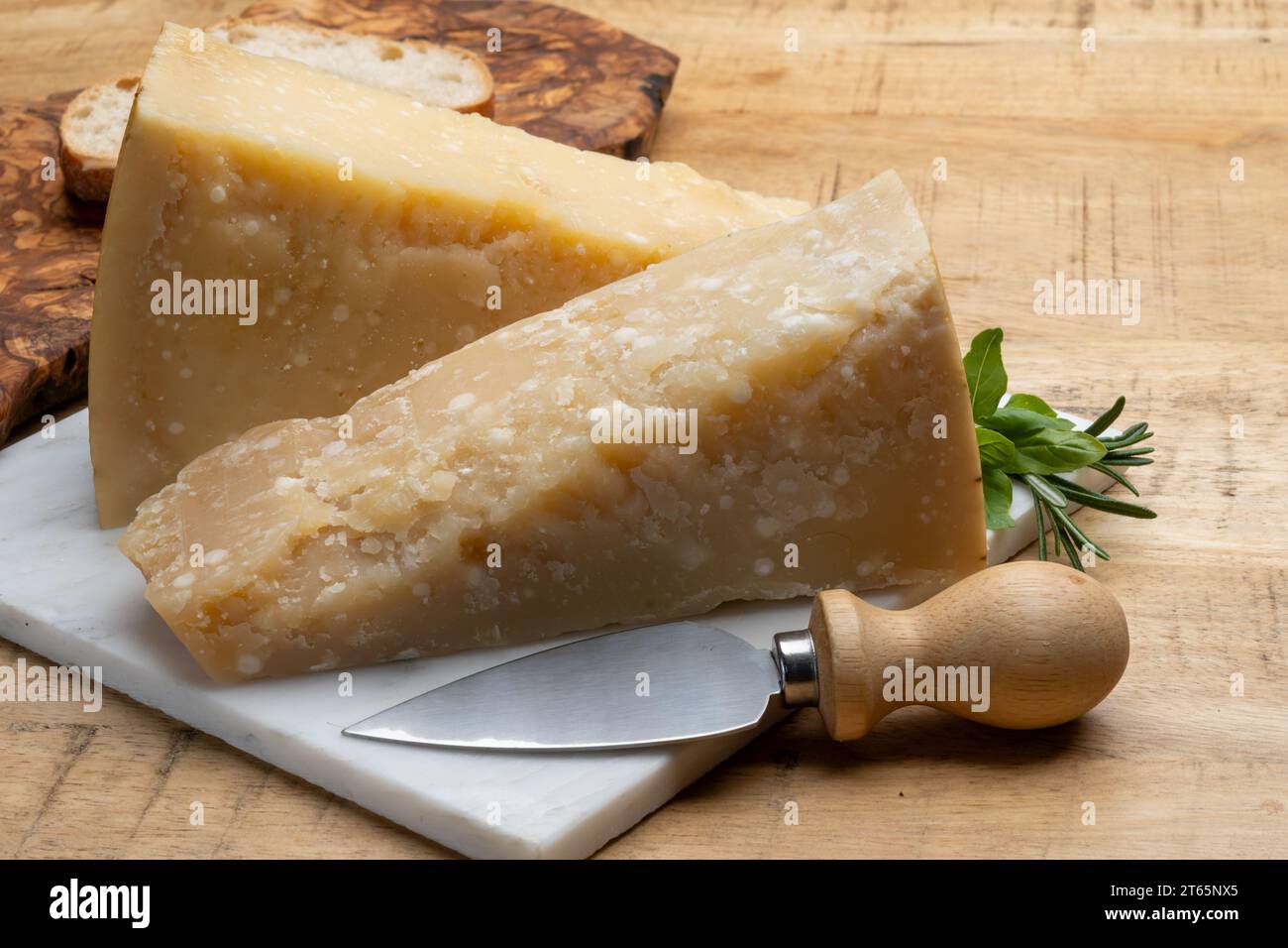 Cheese collection, hard matured yellow Italian cheese parmesan or ...