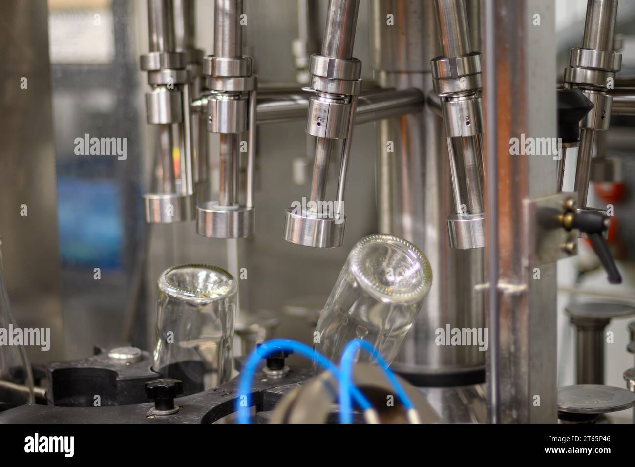 Equipment for disgorgement of champagne bottles. Visit of undergrounds ...