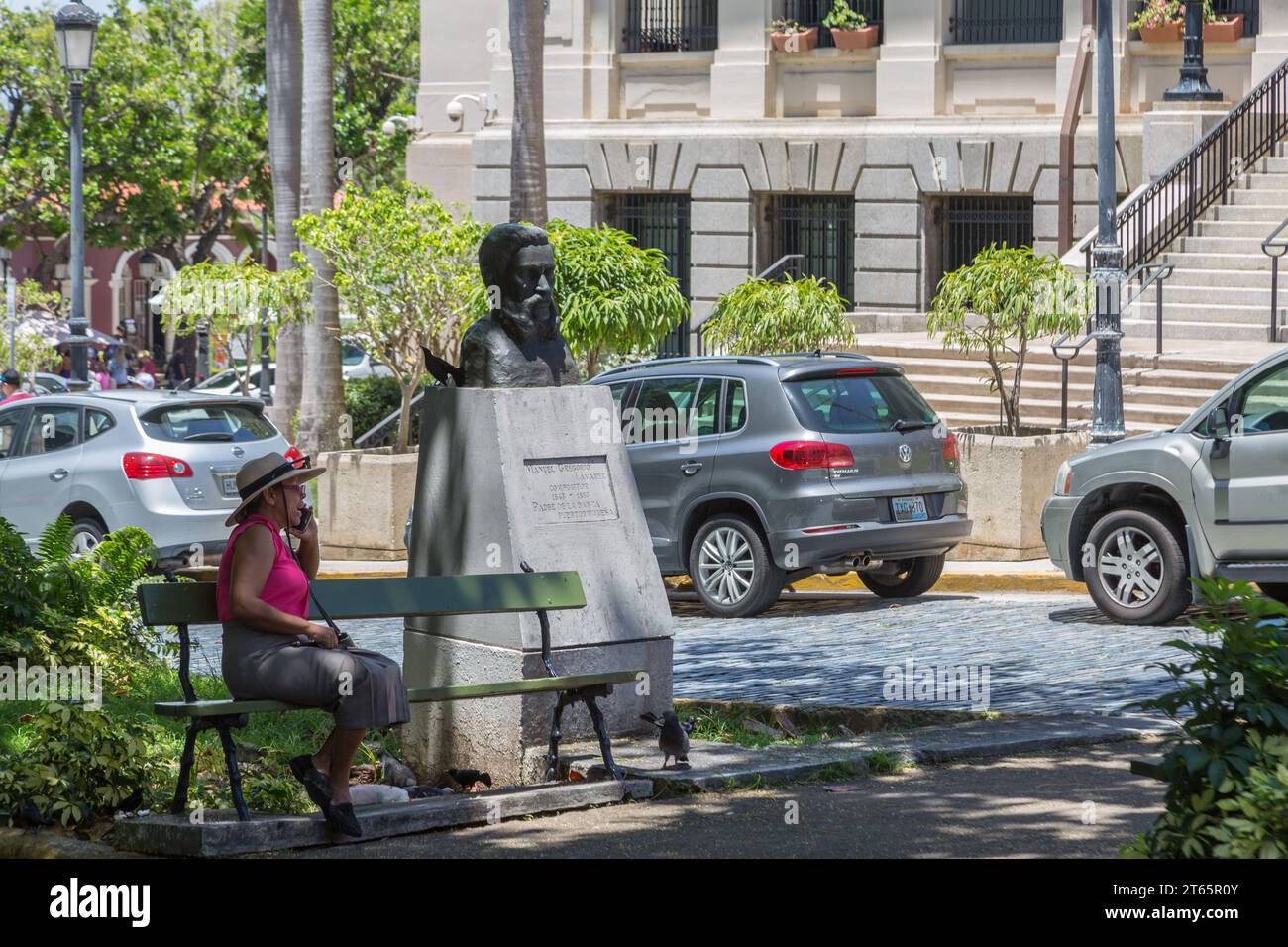 Memorial statue of musician, composer, and educator Manuel Gregorio ...