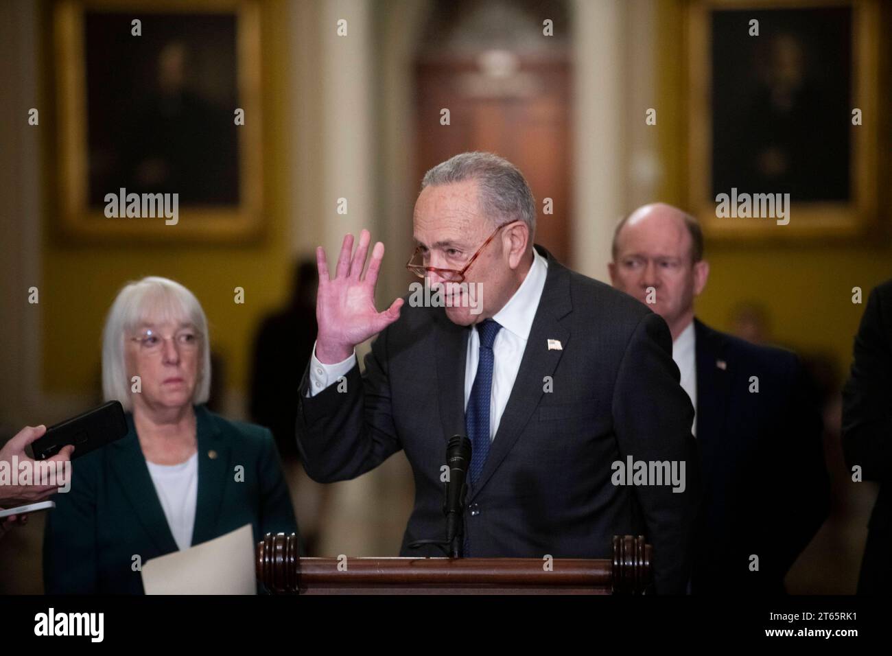 United States Senate Majority Leader Chuck Schumer Democrat of New York ...
