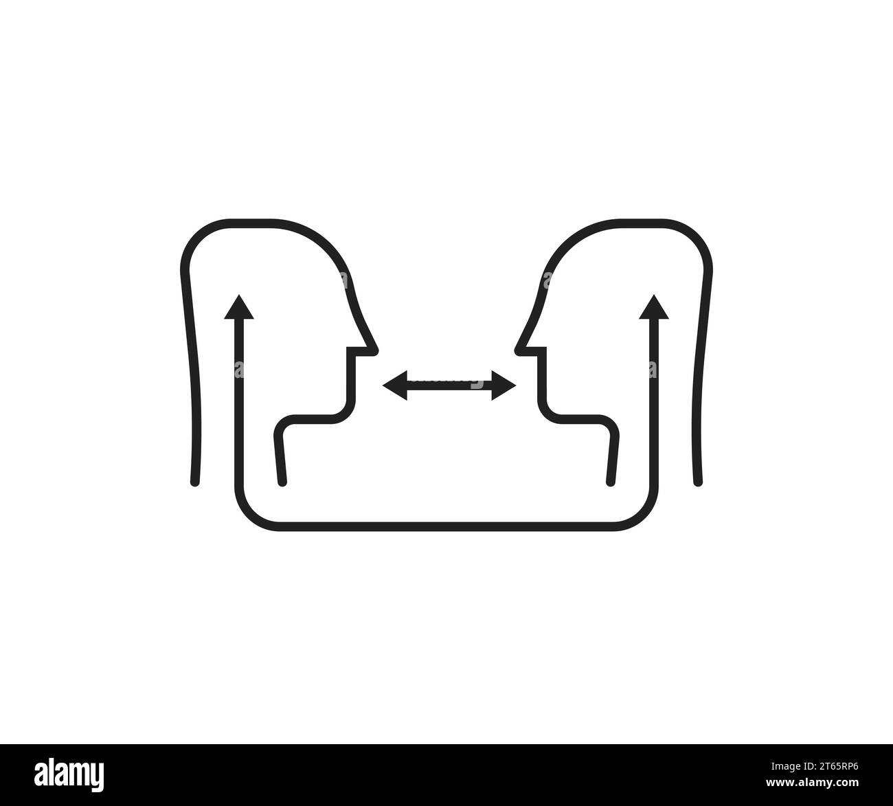 verbal interaction or linear empathy logo Stock Vector Image & Art - Alamy