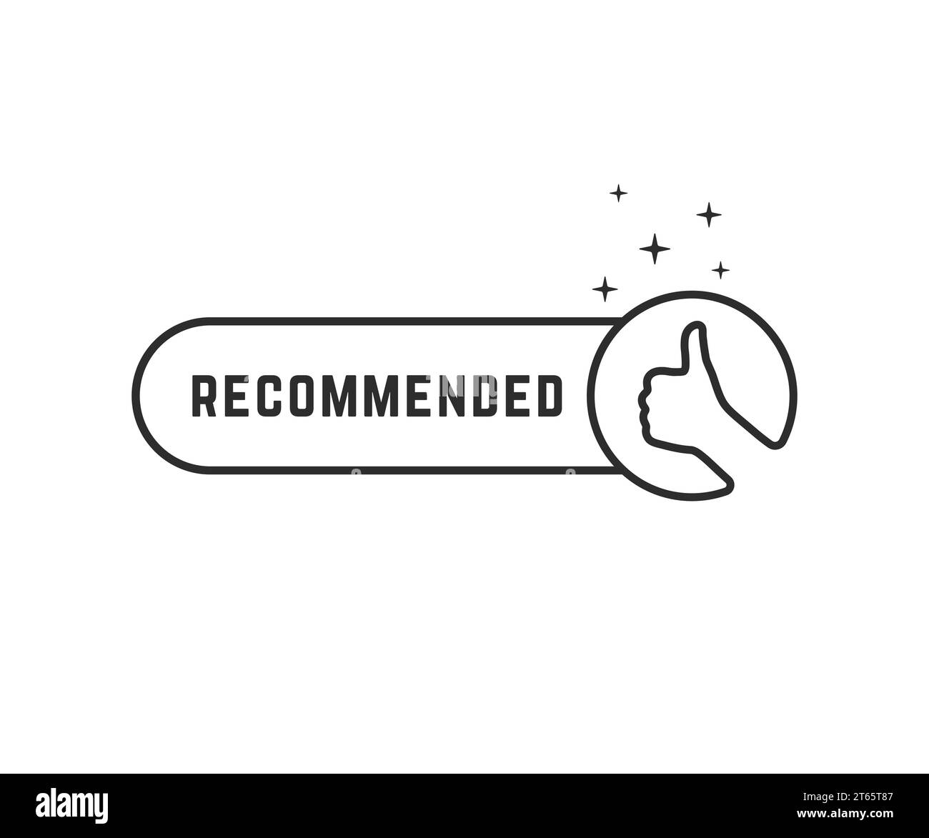 thin line thumb up like recommended logo Stock Vector Image & Art - Alamy