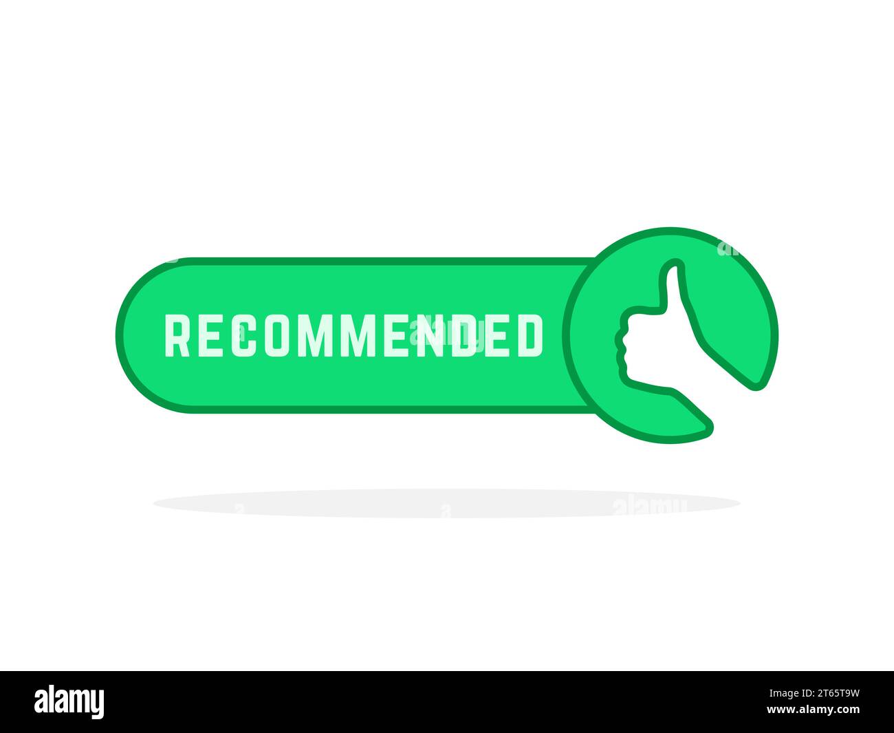 recommended logo with linear thumb up Stock Vector Image & Art - Alamy