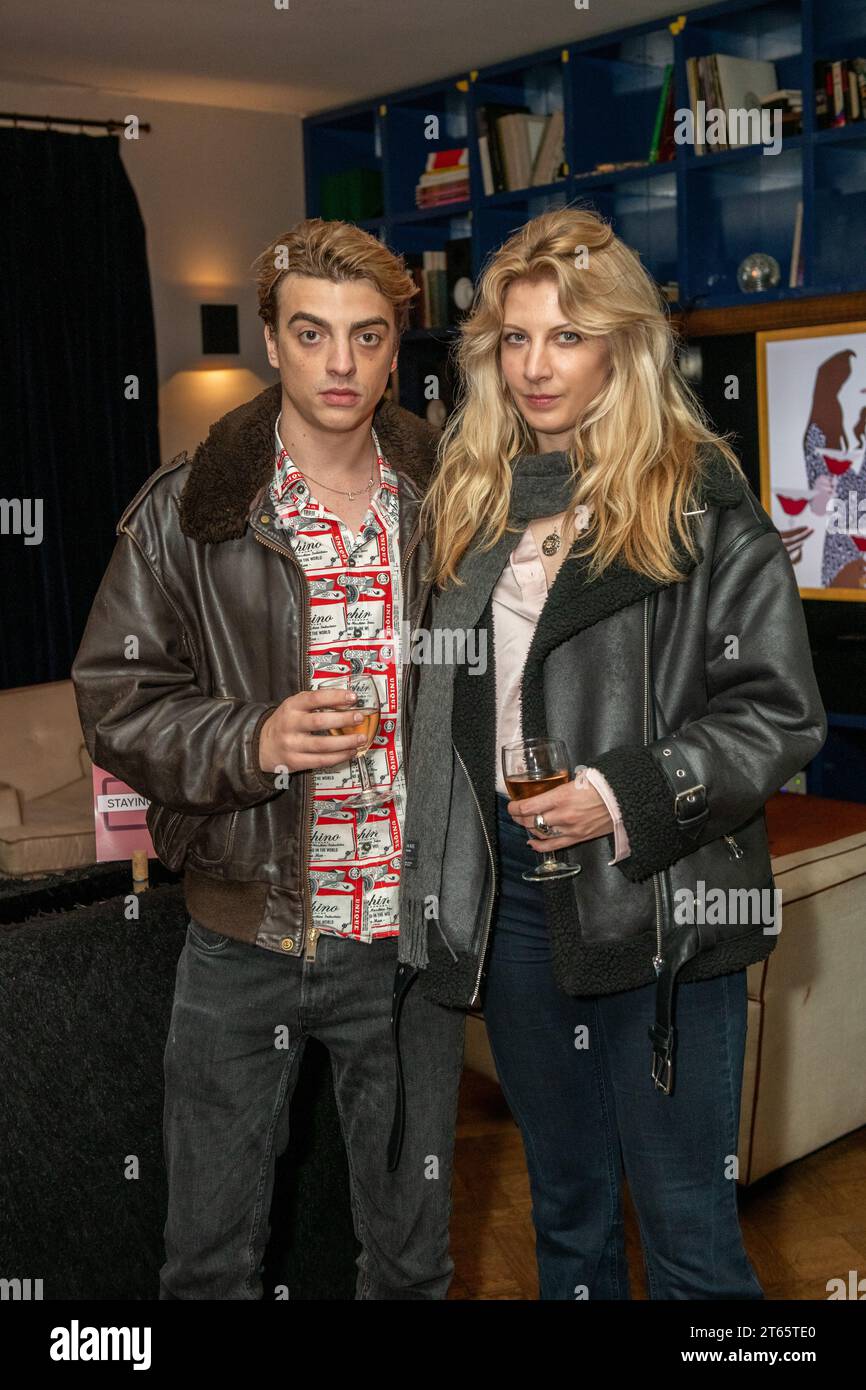 Sasha Bailey and his girlfriend Lucy Browne at wine culturist Amelia ...