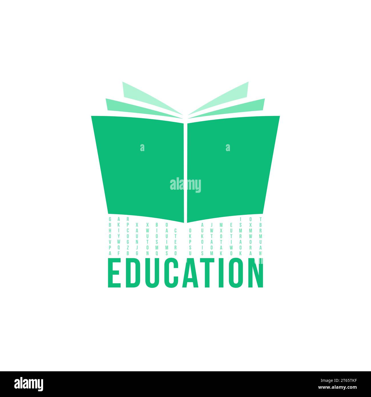 green open book like education logo Stock Vector Image & Art - Alamy
