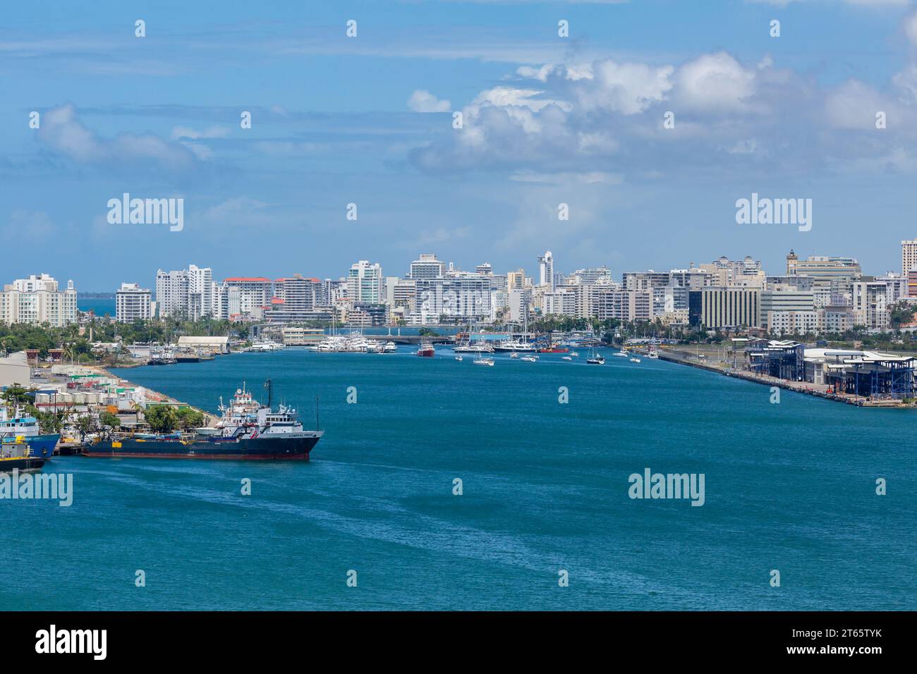 Admiral Pride cargo ship at port in San Juan, Puerto Rico Stock Photo ...