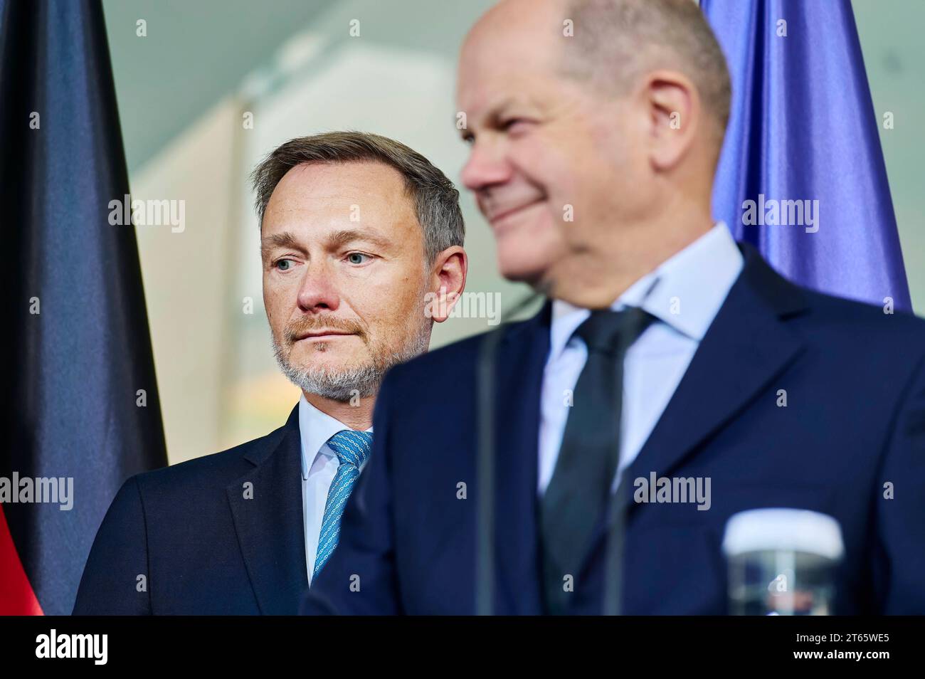 Christian Lindner Olaf Scholz Europa, DEU, Berlin, 08.11.23: v.l.n.r ...