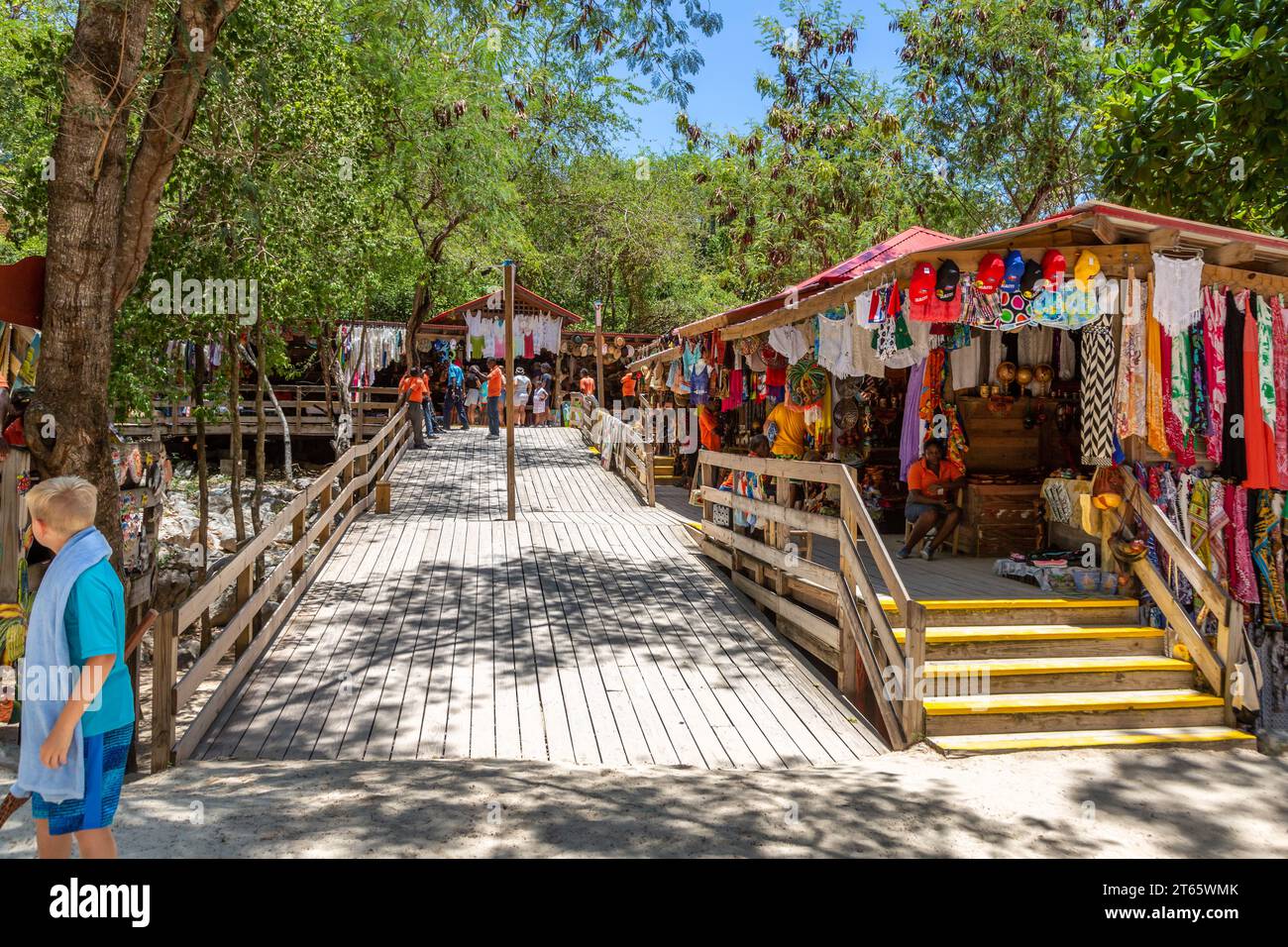 Local Haiti residents sell souvenirs at the market on Royal Caribbean's ...