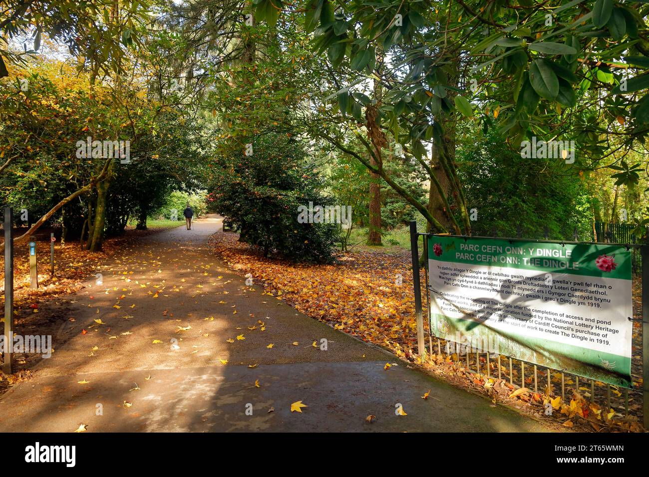Autumn scene at Parc Cefn Onn,/ Cefn Onn Country Park, Lisvane, near ...