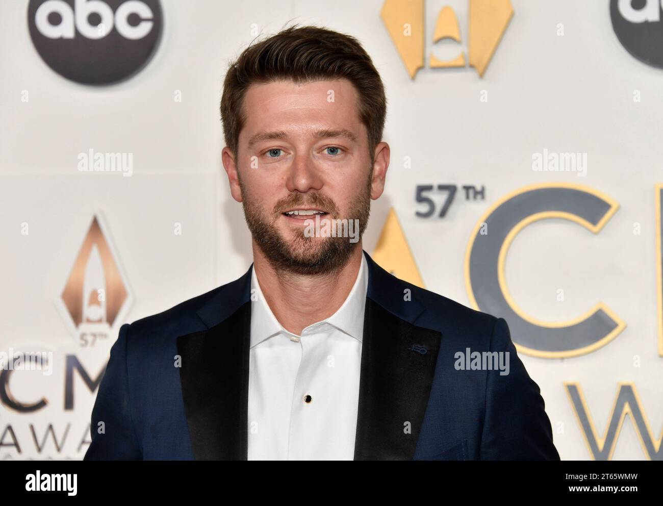 Adam Doleac arrives at the 57th Annual CMA Awards on Wednesday, Nov. 8 ...