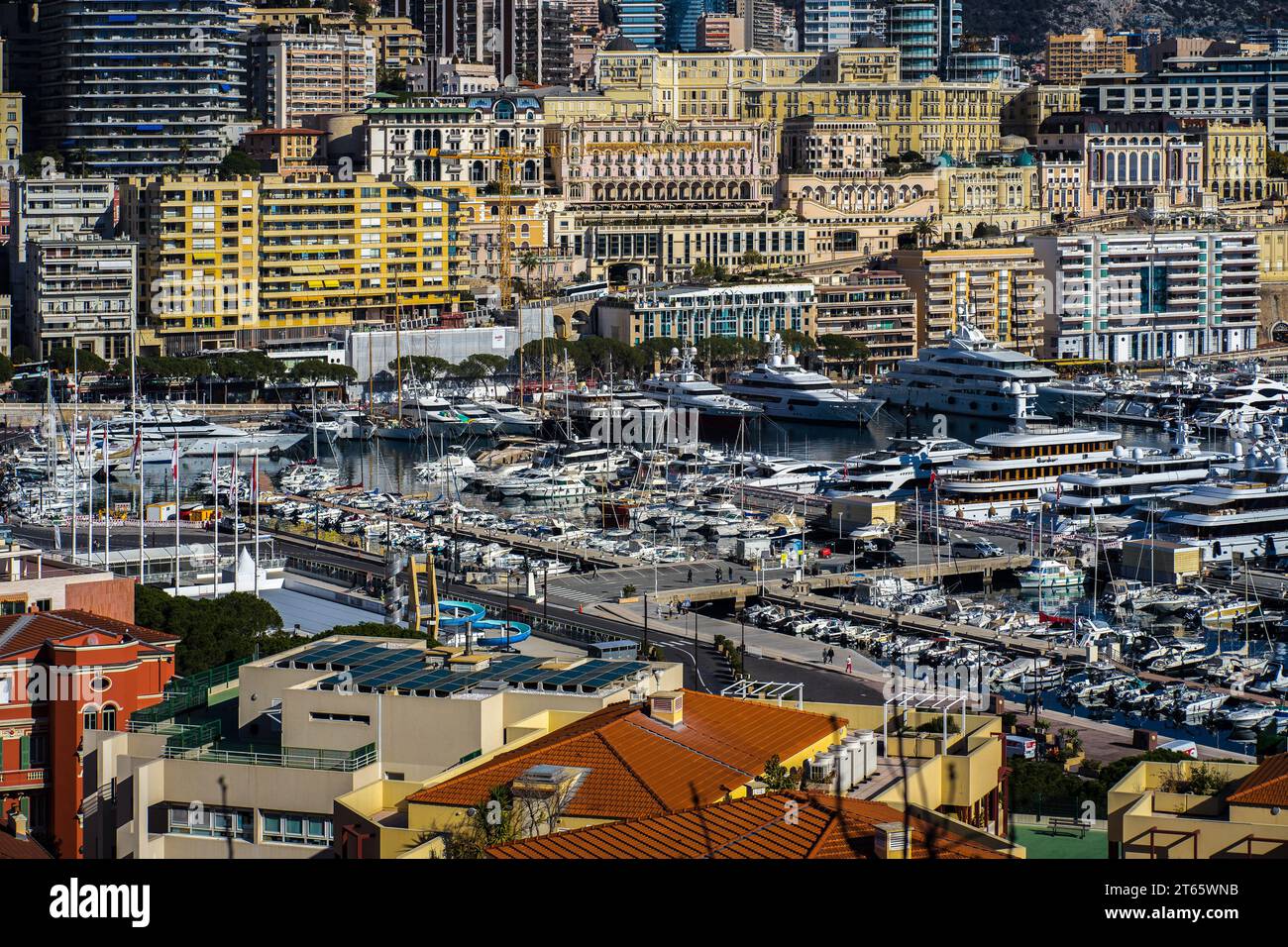 Monaco, Feb 12 2023: Monte Carlo port detail wallpaper with luxury ...