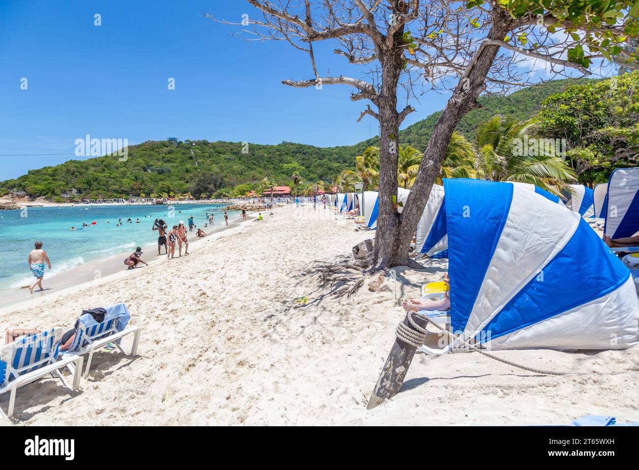 on Royal Caribbean's private coastal peninsula of Labadee, Haiti Stock ...