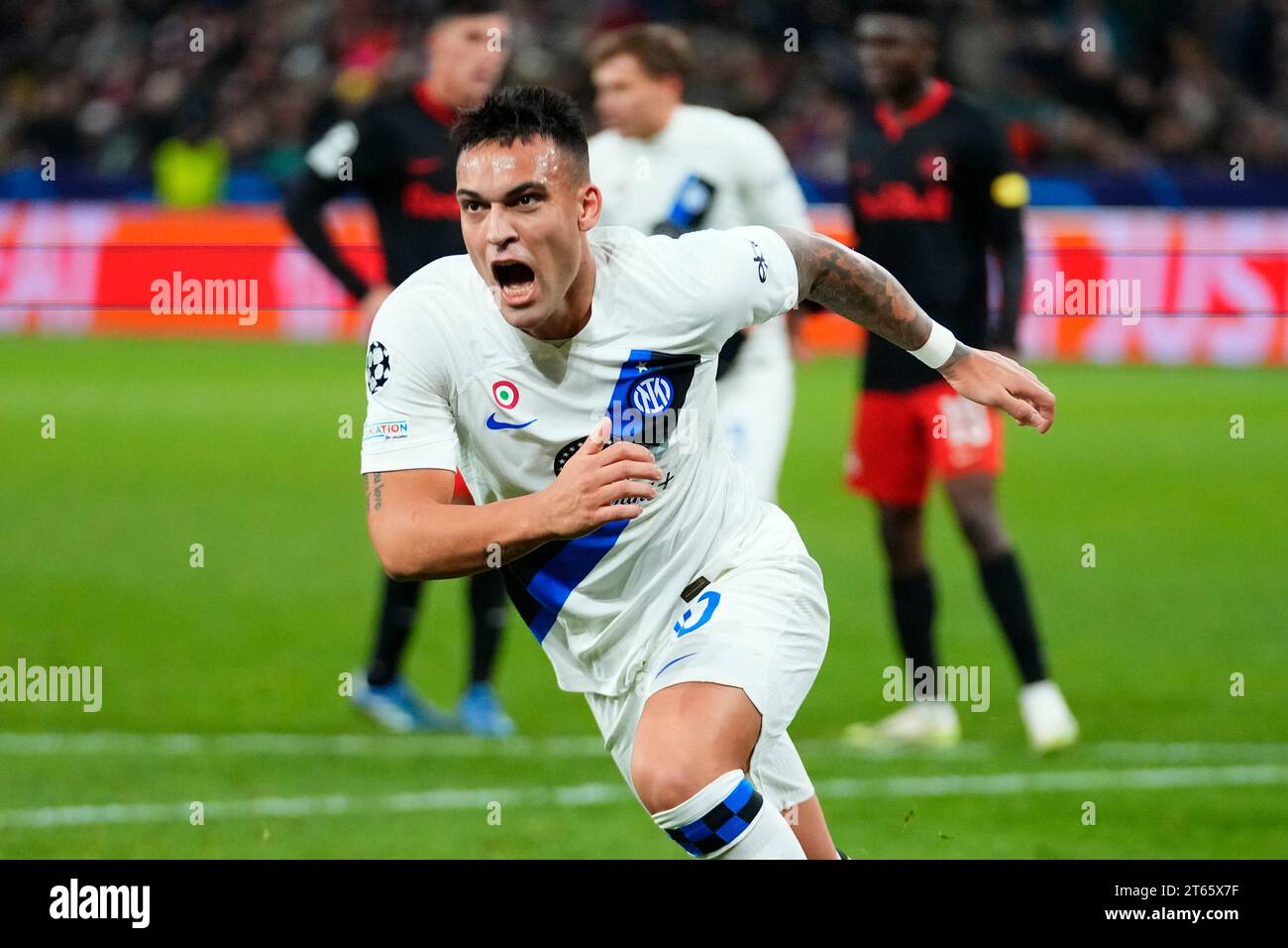 Inter Milan's Lautaro Martinez celebrates after scoring his side's ...