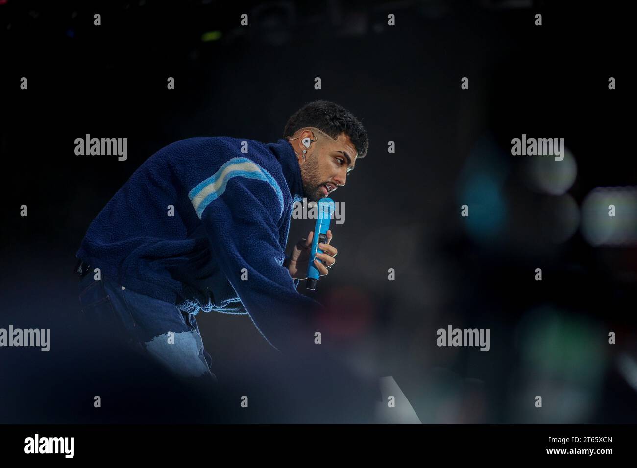Singer Jay Wheeler during a performance at the WiZink Center, on ...