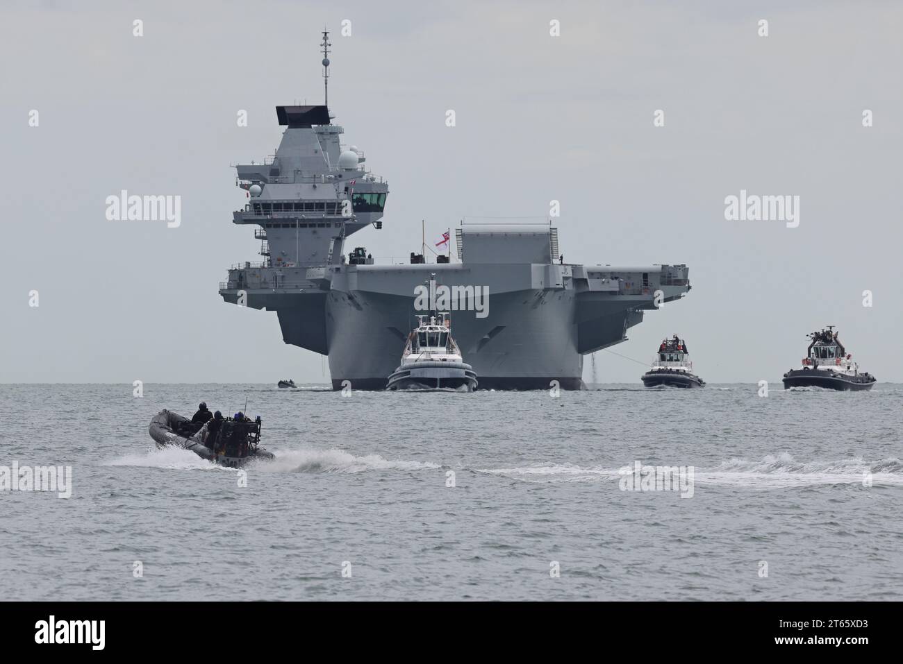 Ministry of Defence police patrol waters close to the Naval Base ahead ...