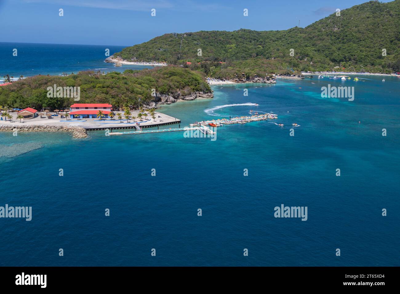 Royal Caribbean's private coastal peninsula of Labadee, Haiti Stock ...