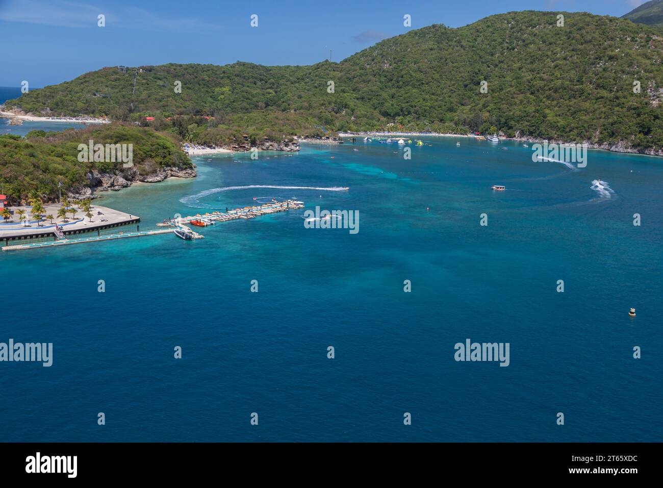 Royal Caribbean's private coastal peninsula of Labadee, Haiti Stock ...