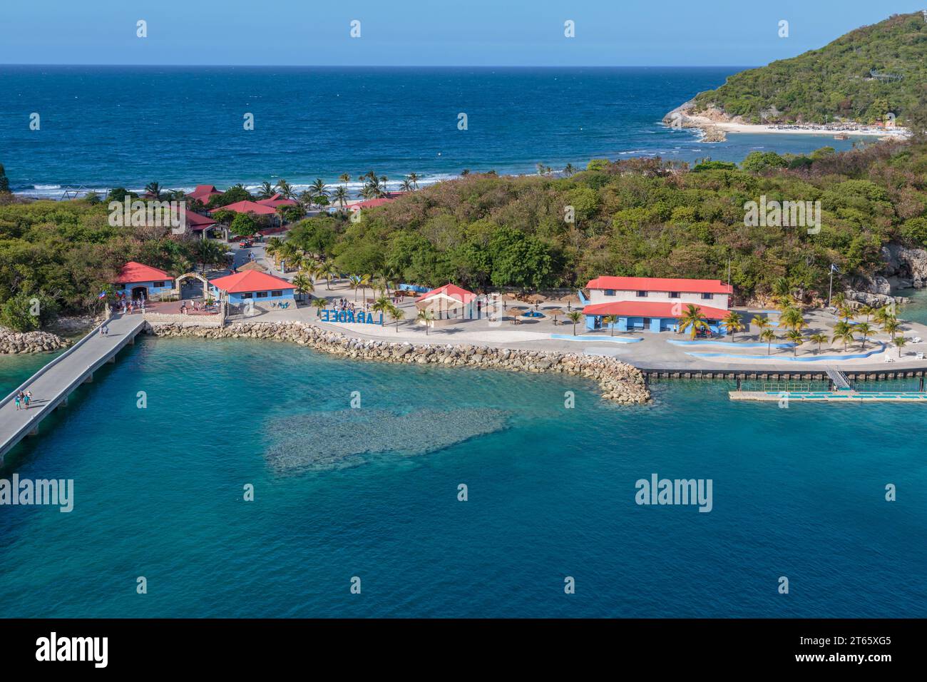 Royal Caribbean's private coastal peninsula of Labadee, Haiti Stock ...