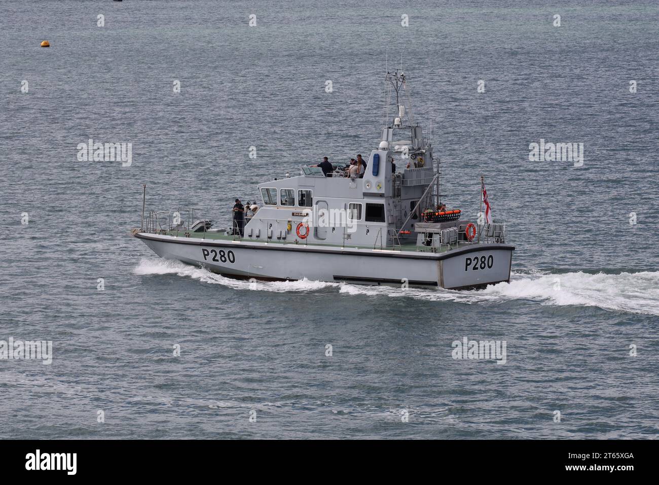 The Royal Navy fast inshore patrol craft HMS DASHER (P280) in The ...