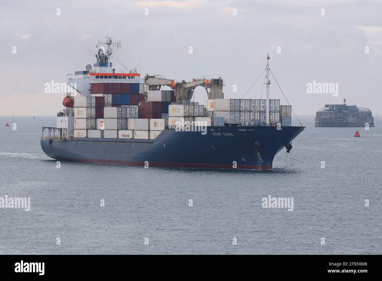 The refrigerated cargo vessel MV STAR CARE about to enter harbour Stock ...