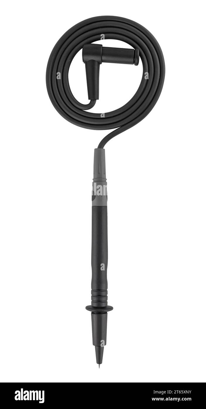 Multimeter probe, insulated, white background Stock Photo - Alamy