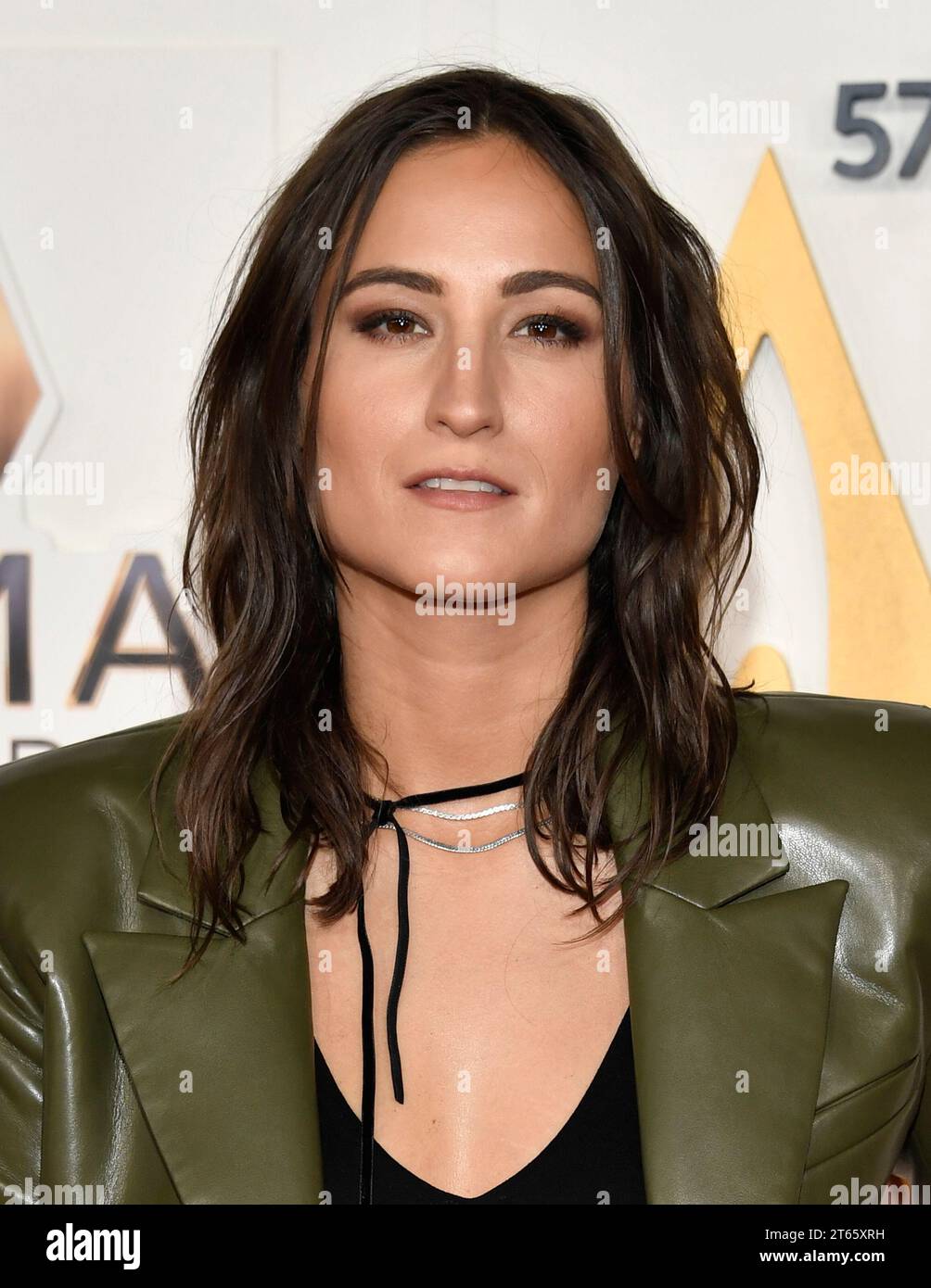 Angie K arrives at the 57th Annual CMA Awards on Wednesday, Nov. 8 ...