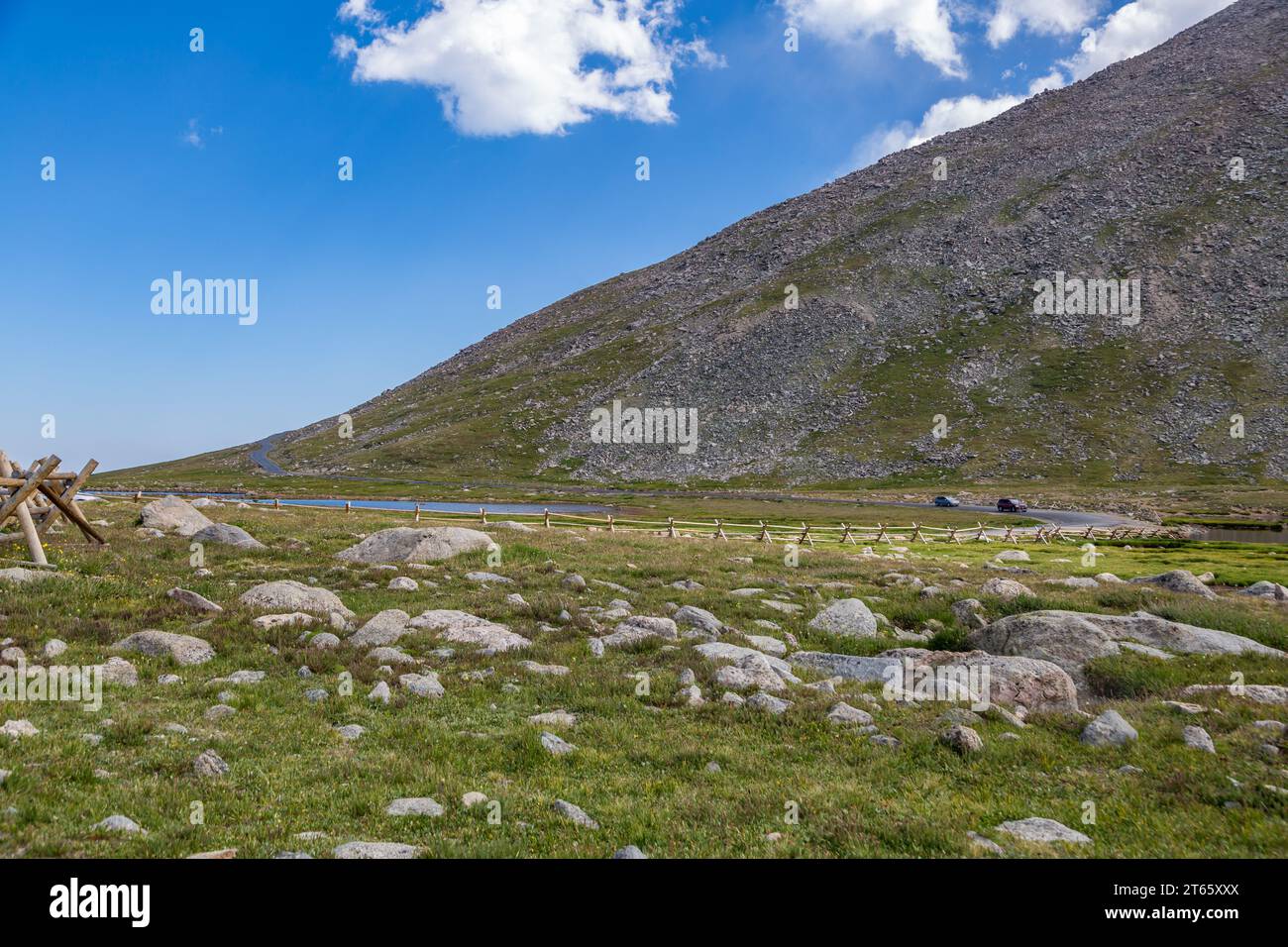 Mount Evans Scenic Byway winds past Summit Lake Park in the Rocky ...