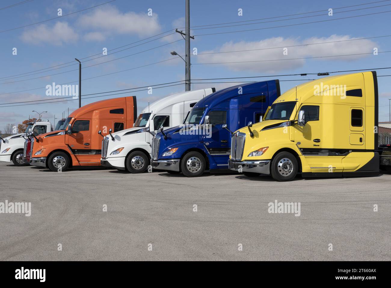 Ft. Wayne - November 7, 2023: Kenworth Semi Tractor Trailer Big Rig ...