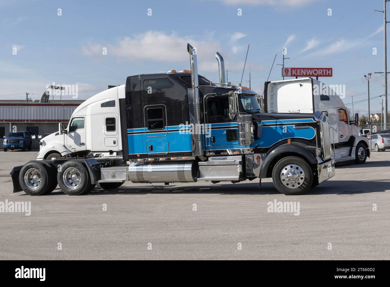 Ft. Wayne - November 7, 2023: Kenworth Semi Tractor Trailer Big Rig ...