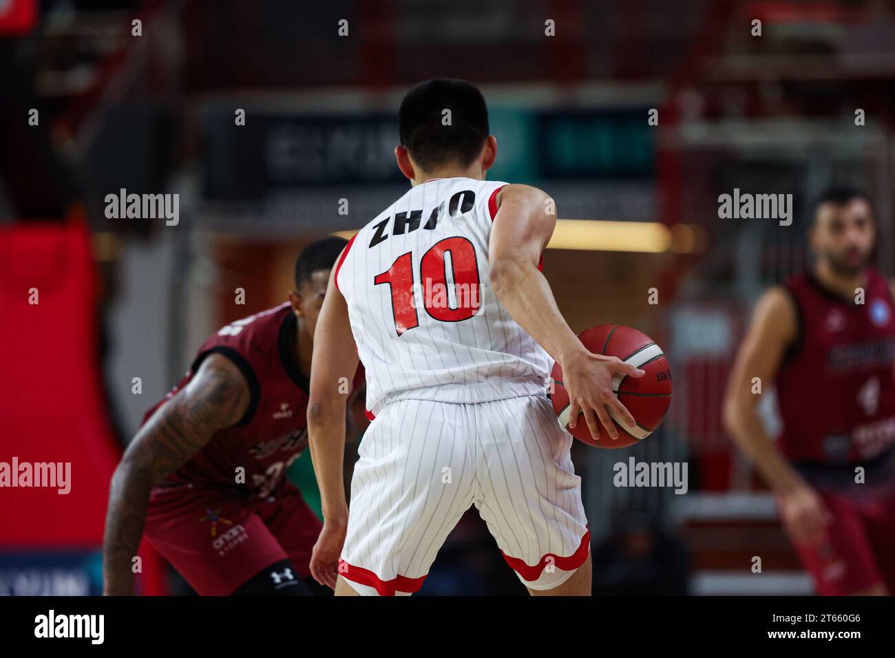 Varese, Italy. 08th Nov, 2023. Wei Zhao (Pallacanestro Varese) during ...