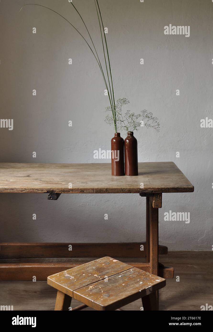 Minimalist composition. Fragments of an old country house interior ...