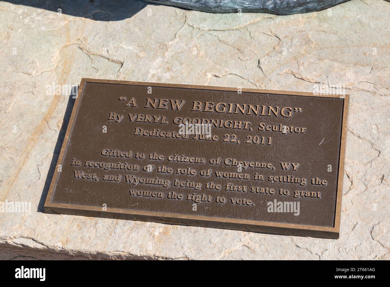 Plaque for A New Beginning sculpture by Veryl Goodnight in Cheyenne ...