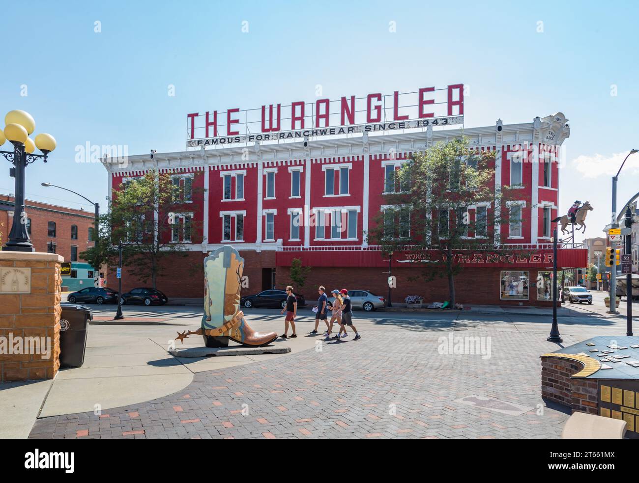 Historic building built in 1882 houses The Wrangler retail western wear ...