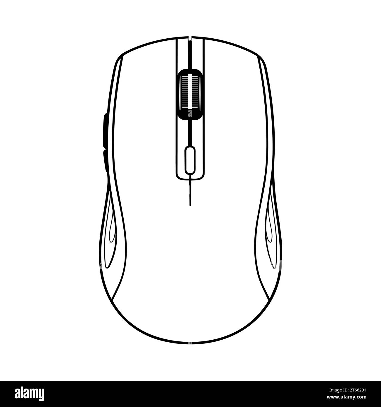 Computer Mouse Icon Black Icon Of A Modern Optical Mouse Concept Of