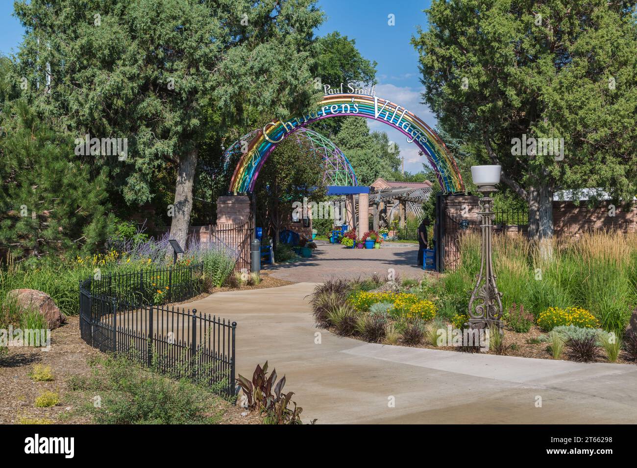 Sign at the entrance to the Paul Smith Children's Garden in the ...