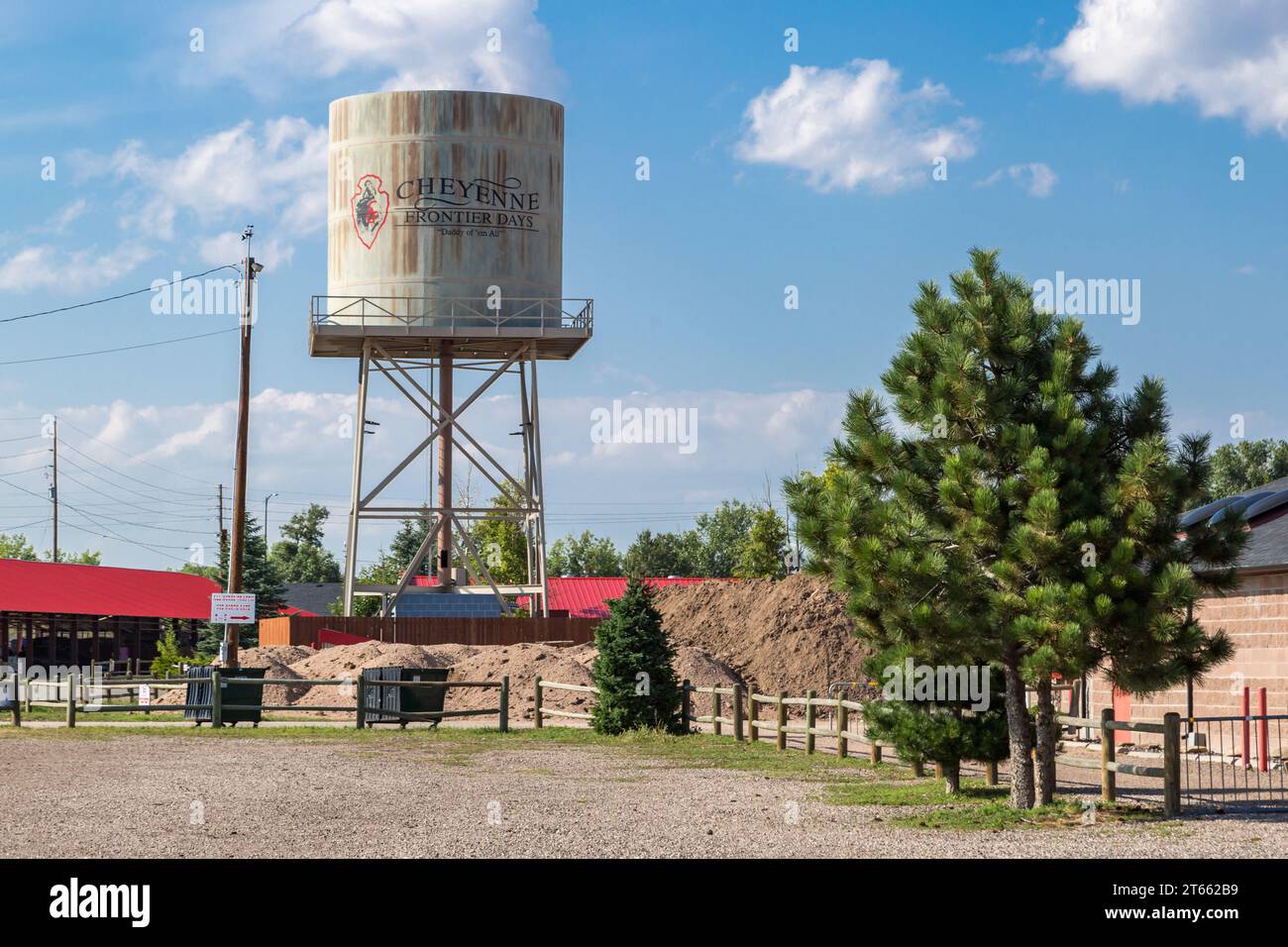 Sign painted on rustic water tank for Cheyenne Frontier Days, the World ...