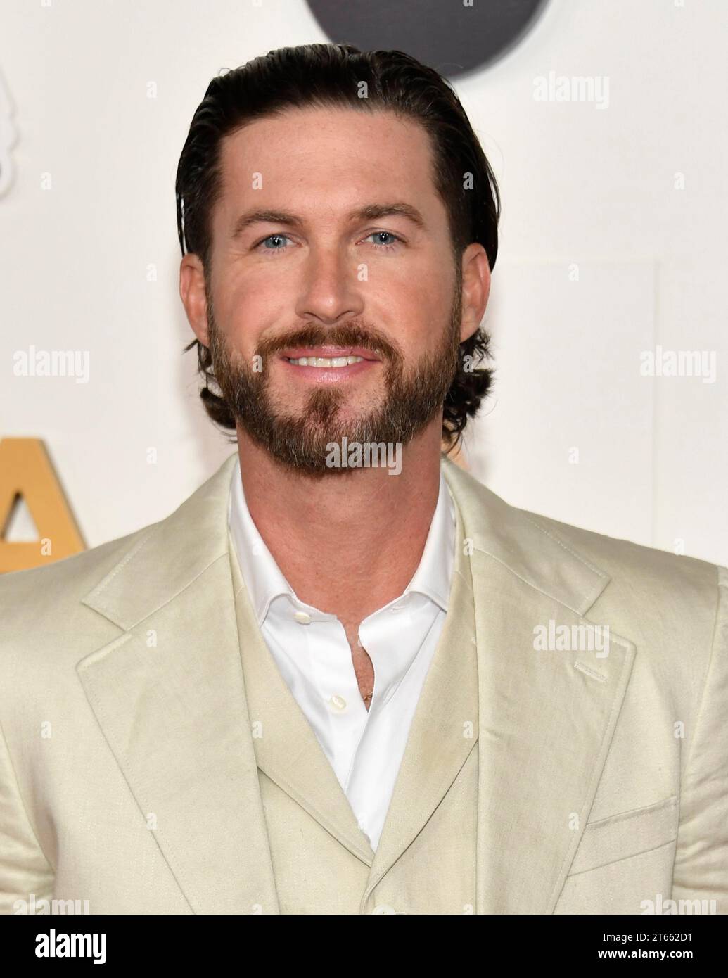 Riley Green arrives at the 57th Annual CMA Awards on Wednesday, Nov. 8 ...
